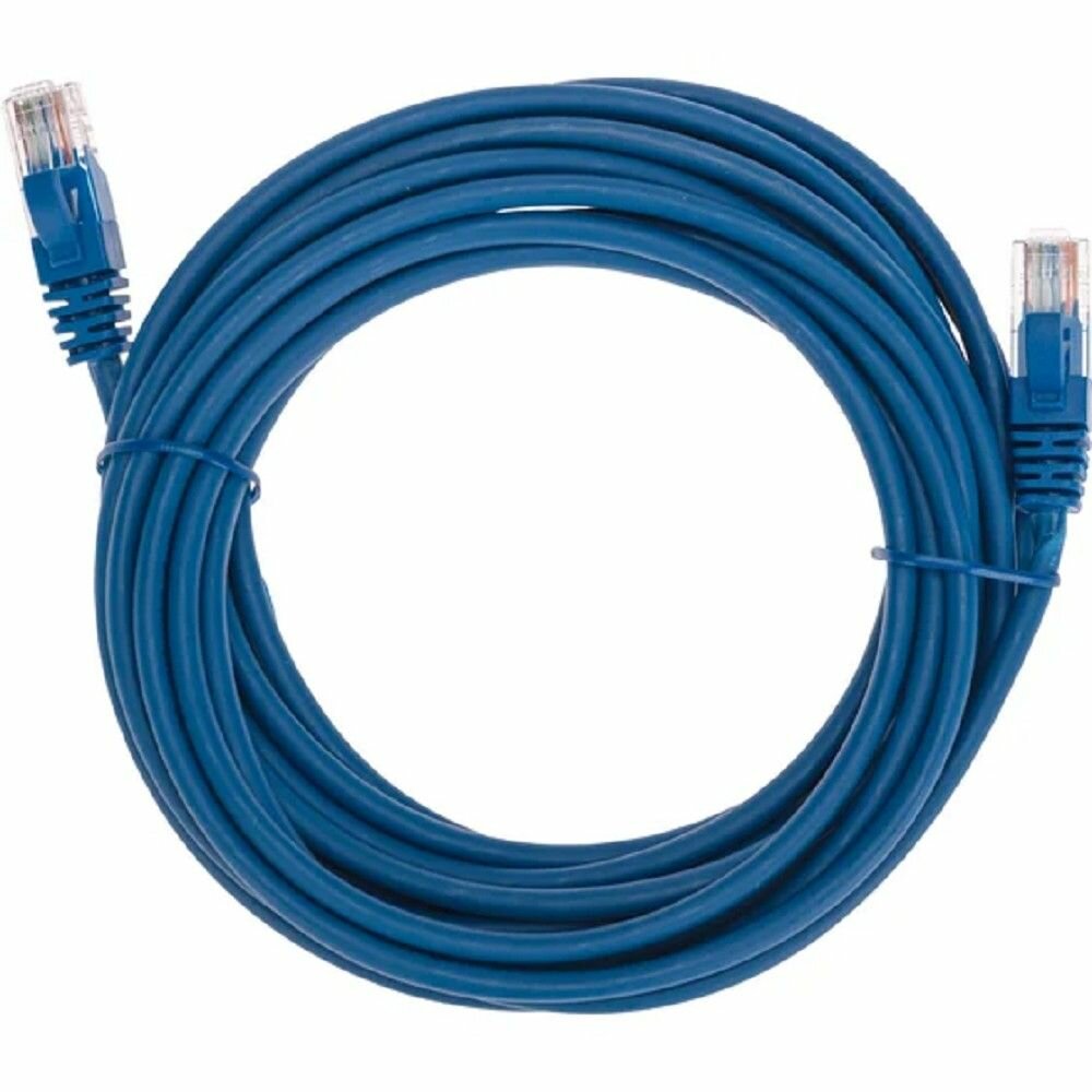 Rexant Патч - корды сетевые, телефонные 02 - 0104 - 5 Патч - корд U UTP, CAT 5e, RJ45 - RJ45, 26AWG, LSZH, синий, 5м