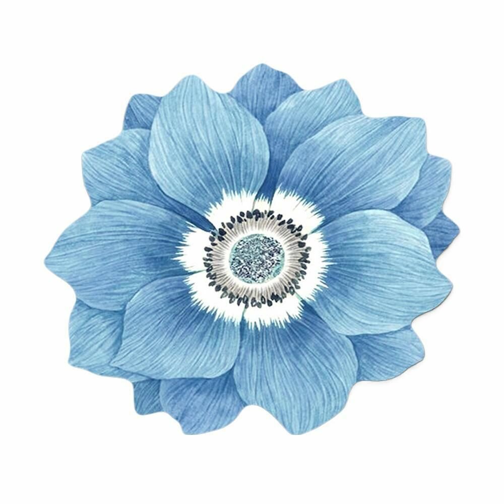 Декоративный ковер в форме лотоса, 23.40 дюйма, бархатный, для спальни, гостиной, кухни