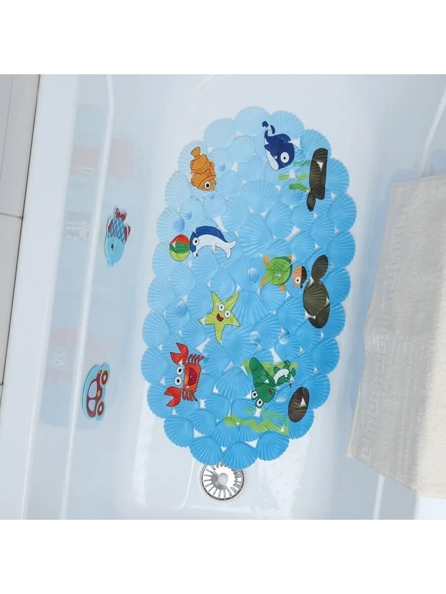 Противоскользящий коврик для ванной с присосками