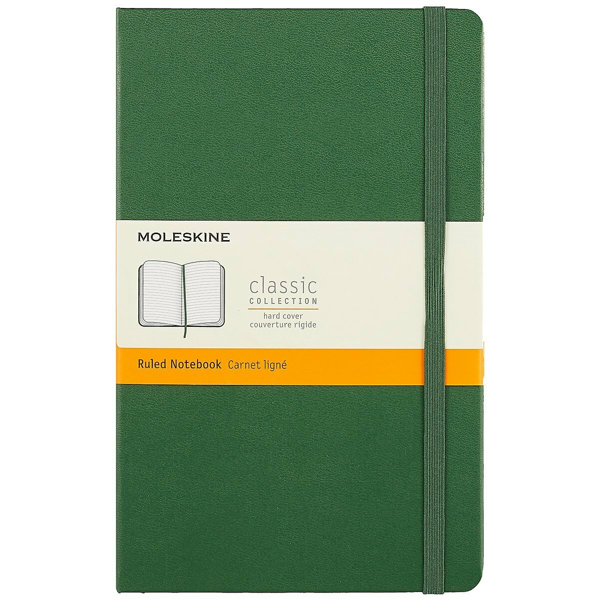 Записная книжка Moleskin Classic Large, зелёная, 120 листов, А5