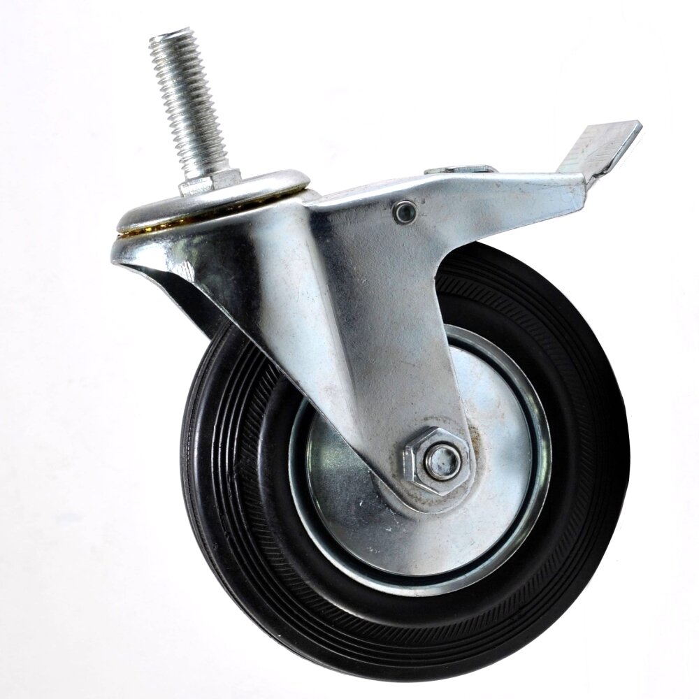 Колесо промышленное с тормозом, 75 мм, М10 LongWay М10-SCTB 92