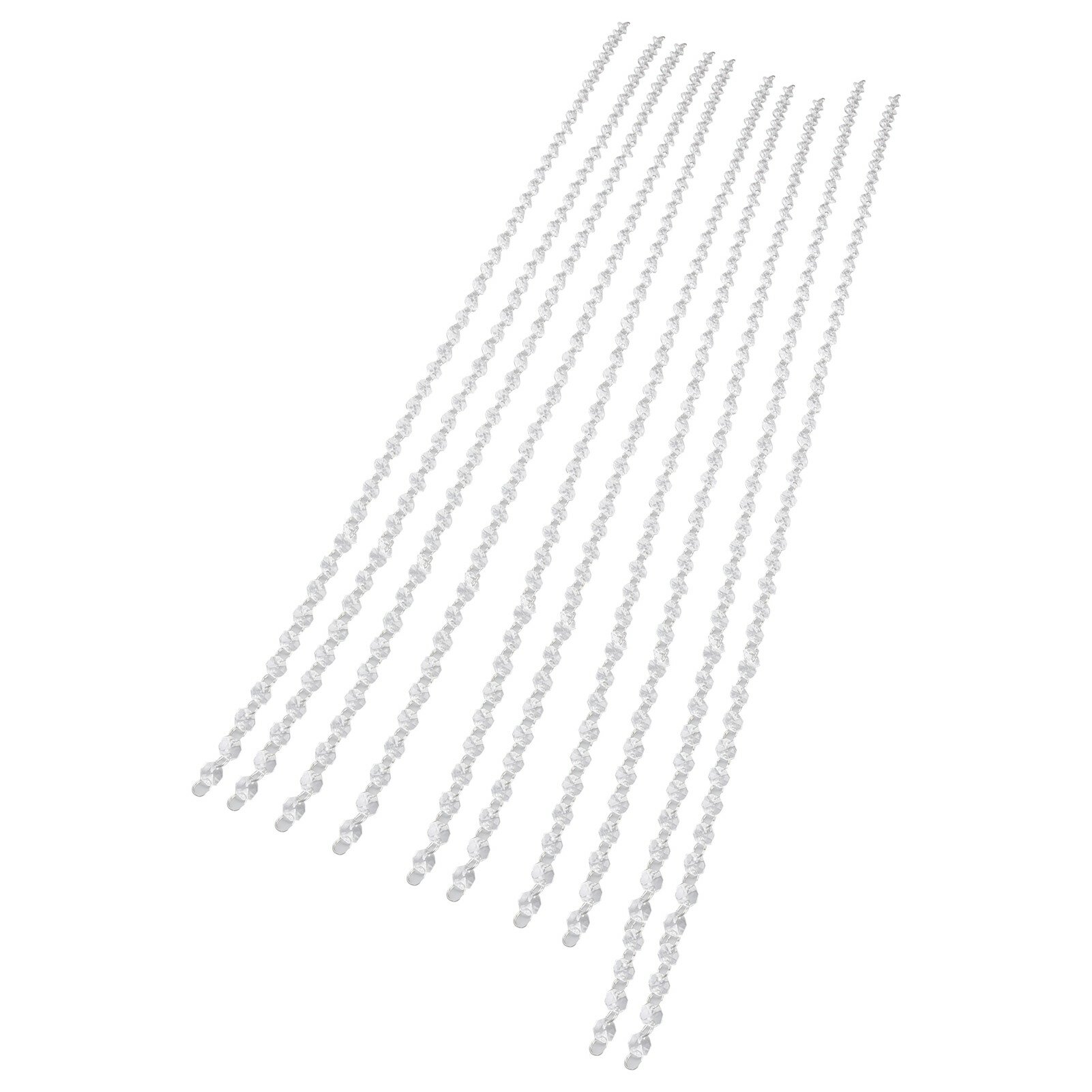 14 мм восьмиугольные бусины из акрилового хрусталя и жемчуга, цепочки для дня рождения, свадьбы, прозрачные 10 полосок