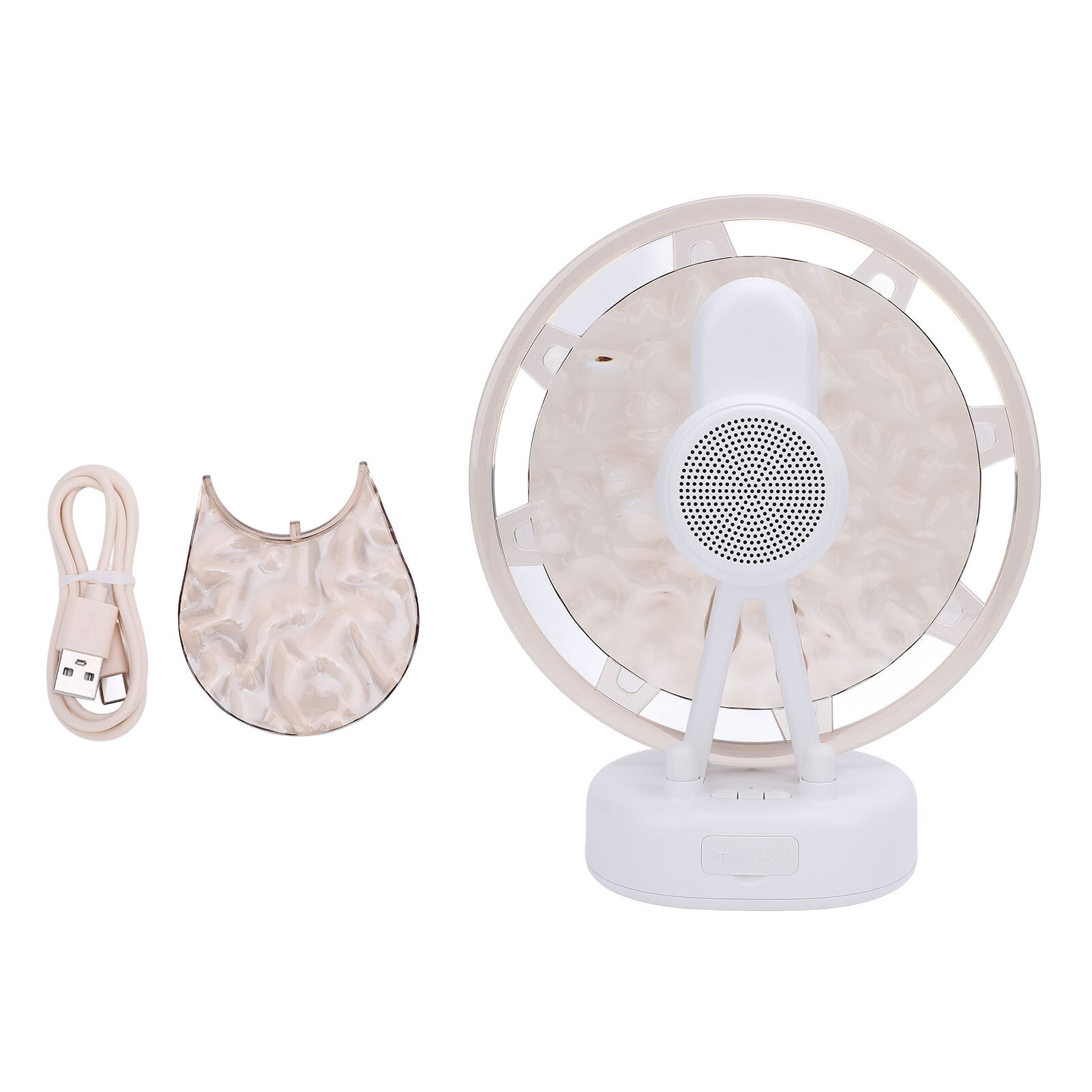 Колесо обозрения Ночной светильник Многоцветный Динамический пульт дистанционного управления Океанская волна Проектор Свет Bluetooth-динамик Белый