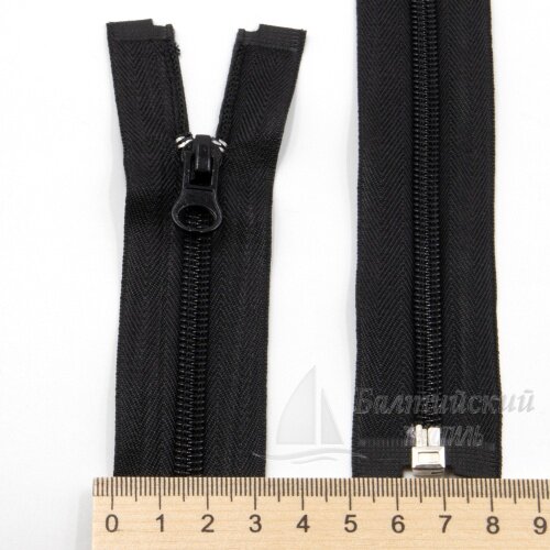 Молния витая разъемная Т5 70см груша черный