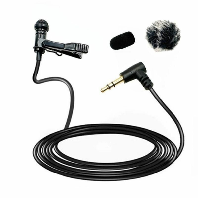 Микрофон-петличка с всенаправленным захватом звука для интервью и создания контента, 1,5 метра - Два в одном