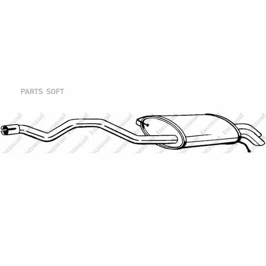 Глушитель задний (V.W. TRANSP. V 03- ) от официального дистрибьютора, BOSAL, артикул 286489