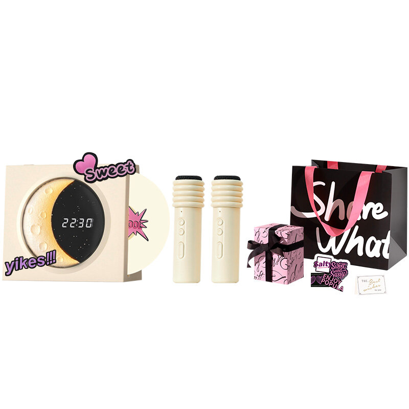 Беспроводные колонки CHIELYUAL, mysterious black, dual microphone, ручная работа, подарок класса люк