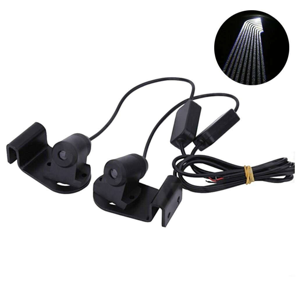 2 шт, автомобильные крылья ангела, приветственный светильник, теневая лампа, атмосферная дверная сигнальная светодиодный индикатор сна для автомобиля постоянного тока 12-24 В, проекция L