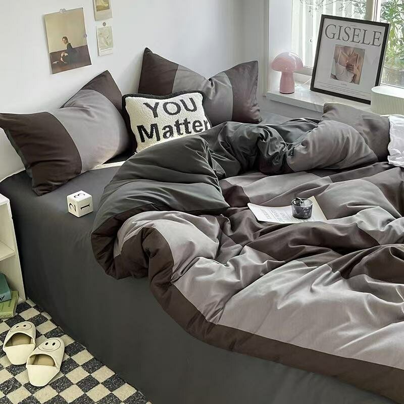 Комплект постельного белья EGW Microfiber Vintage Polo в полоску и горошек размера Queen Size (200*230)