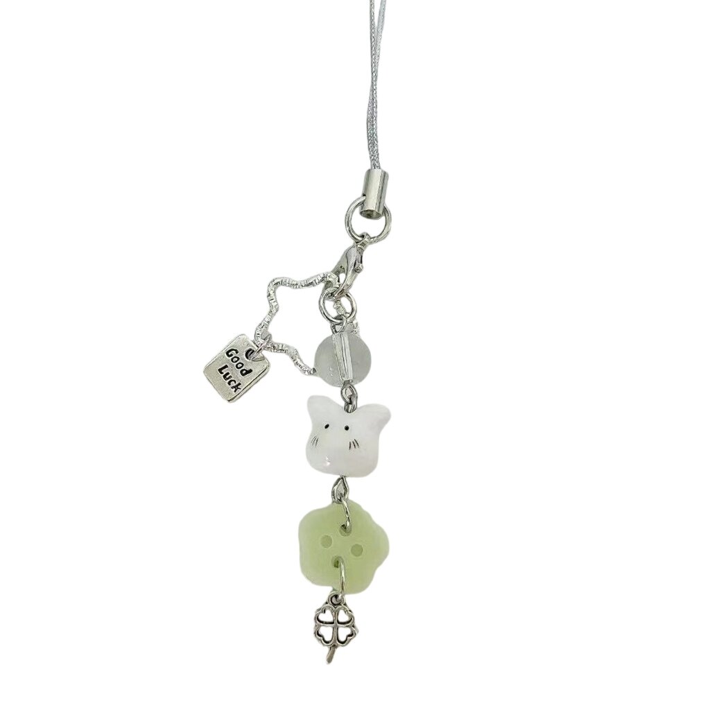 Модный брелок для телефона в виде цепочки из бисера, подвеска в виде звезды в виде кролика, аксессуар для сумок и мобильных устройств