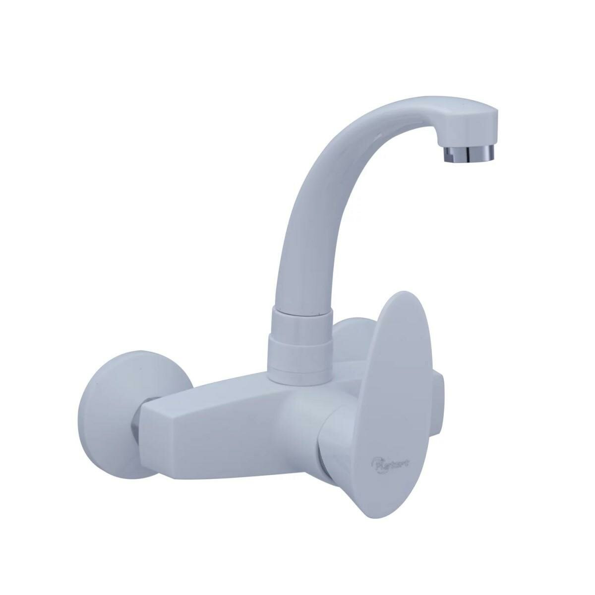 Смеситель для кухни Plstart PL4607-8 белый, рычажный, пластик и сталь