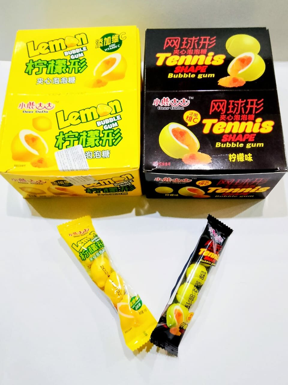 Жевательная резинка Deer DaDa (лимончики и мячики) 2 блока (40шт) + стикер в подарок