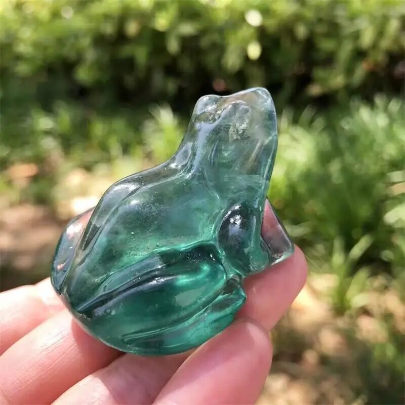 Полированный флюорит лягушка статуэтка