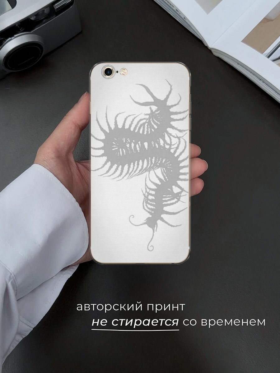 Чехол на Apple iPhone 6 Plus/6S Plus / Айфон 6 Плюс/Айфон 6С Плюс с принтом Серая многоножка — фото 1