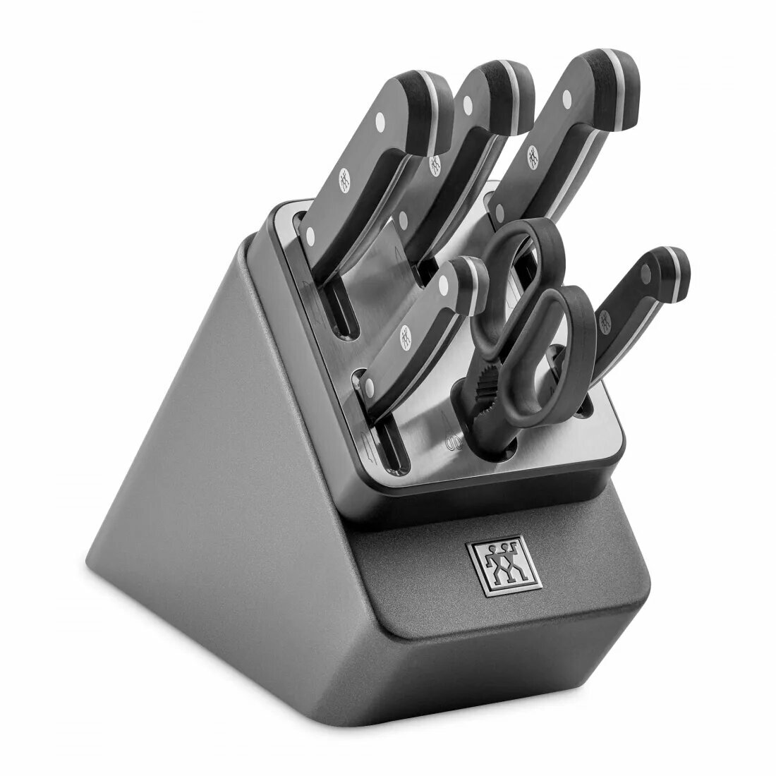 Набор ножей Zwilling 7 пр, антрацитовый, с заточкой Gourmet Германия