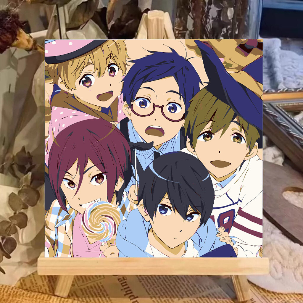 Bungo Stray Dogs Осаму Дадзай DIY Цифровая масляная живопись Раскраска ручной работы Накахара Чуя Аниме товары Акриловая живопись