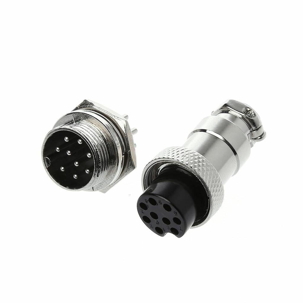 Авиационный разъём GX 16mm 2-9 pin, 9P