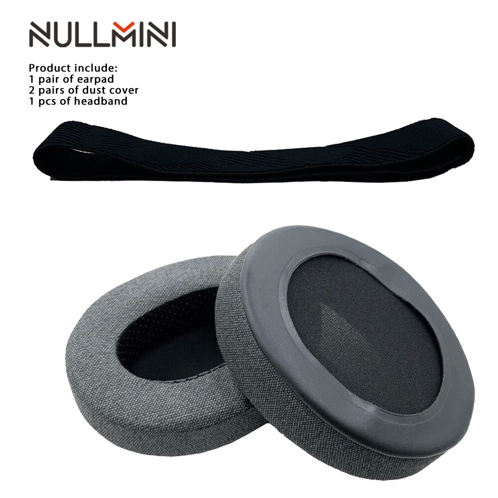 NullMini Серые велюровые амбушюры для SteelSeries Arctis