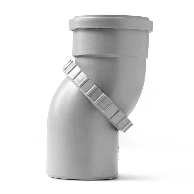 Отвод 50 поворотный, для внутренней канализации, серый Pro Aqua 1005087T