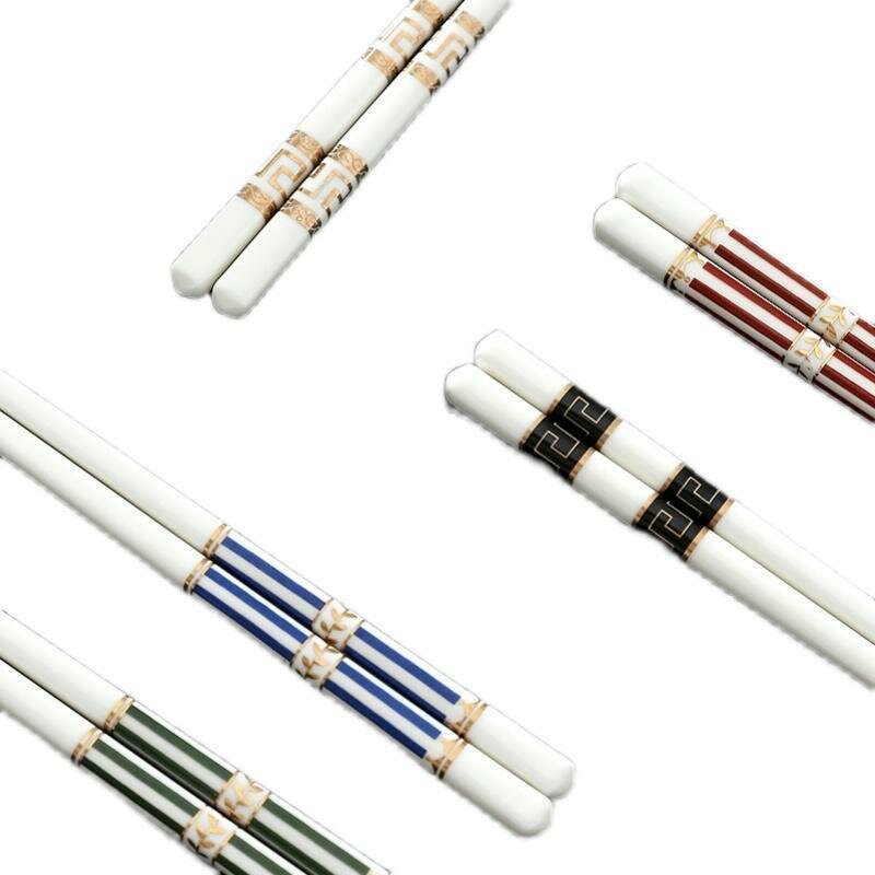 Керамические палочки для еды из костяного фарфора для домашнего использования, здоровые, экологичные, устойчивые к плесени, термостойкие, легко чистятся, антибактериальные, подходят для отелей и частных обедов