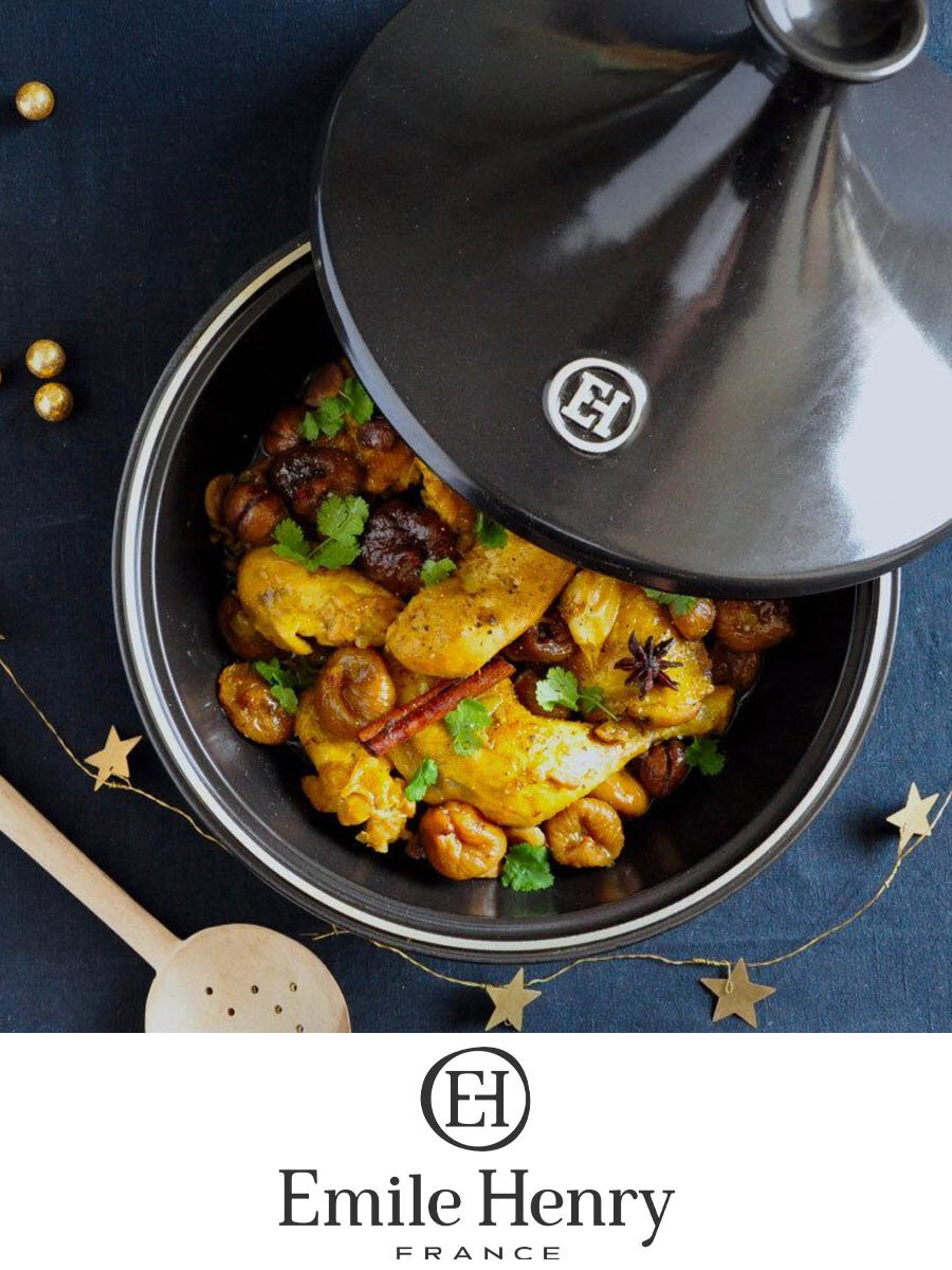 Тажин Emile Henry II 2 л, диаметр 27 см, цвет базальт, керамический