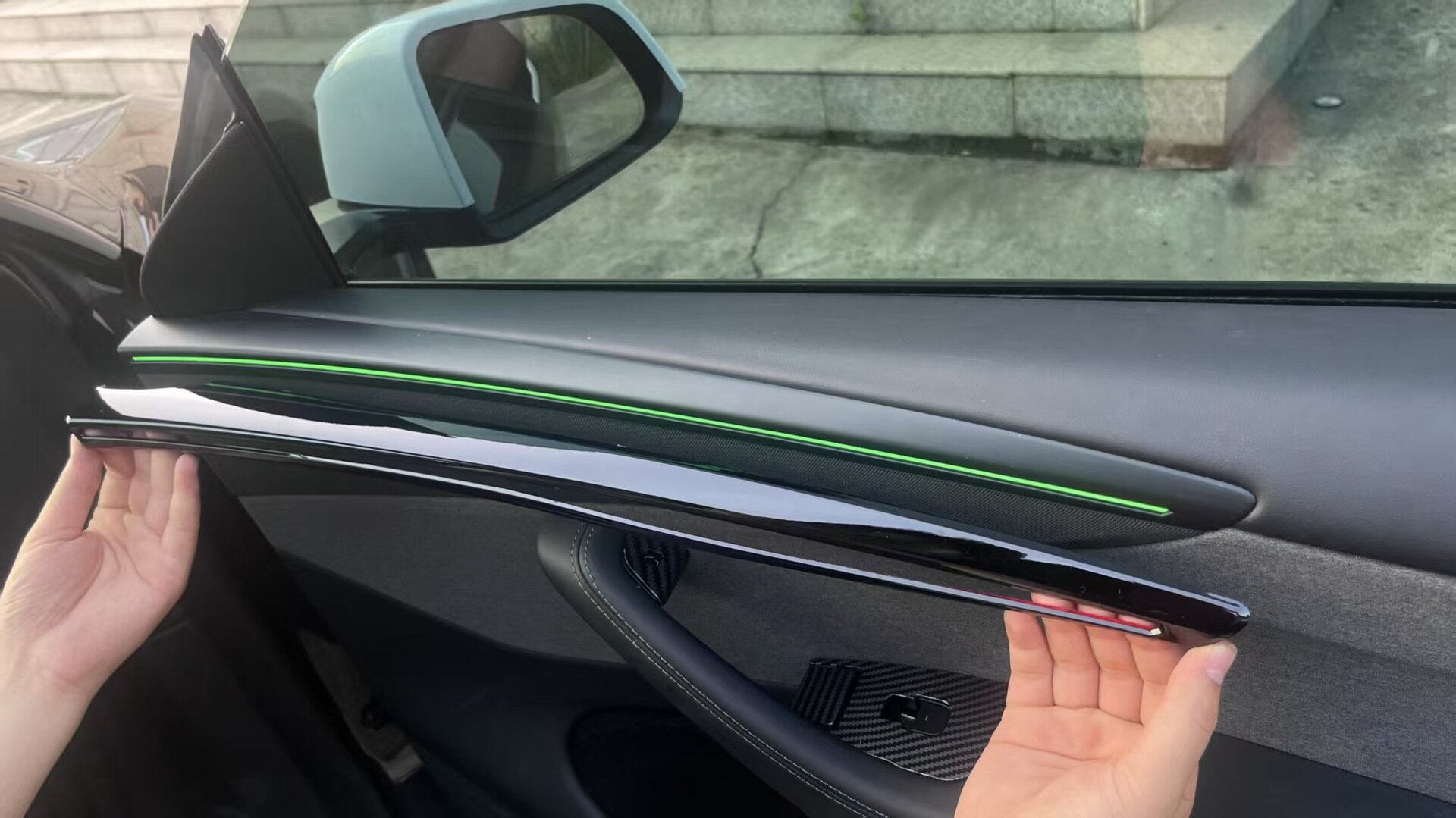 Подходит для Tesla Model 3 и Model Y, обновленные Y/обновленные 3 двери, аксессуары для модификации из углеродного волокна