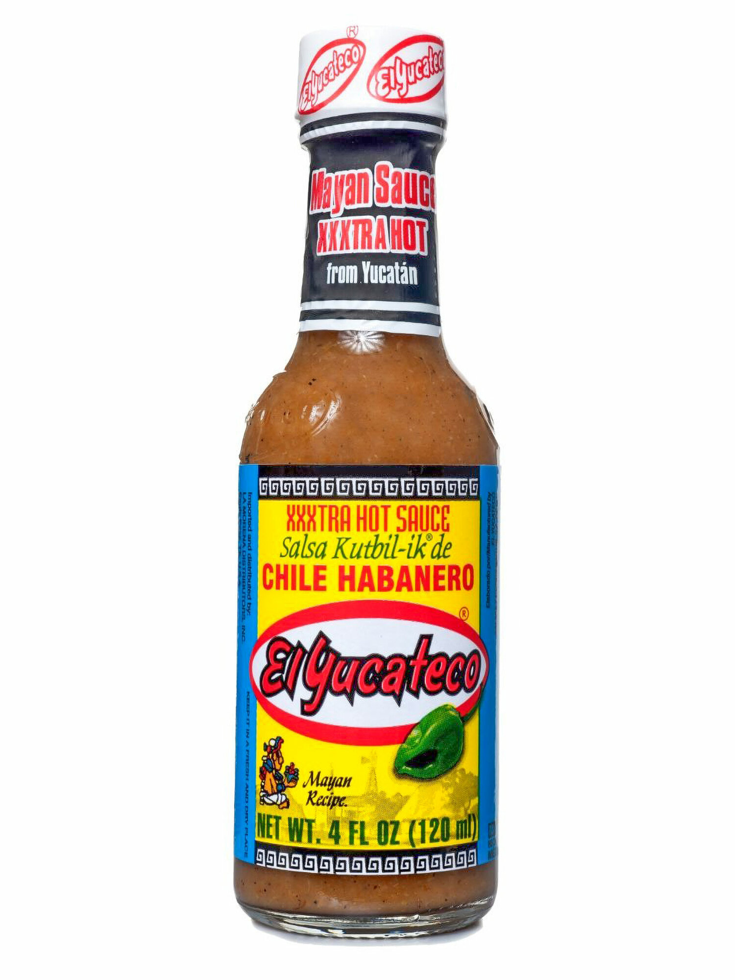 Мексиканский Экстремально острый соус Хабанеро El Yucateco XXXTRA HOT SAUCE Salsa Kutbil-lk de Chile Habanero, 120 мл