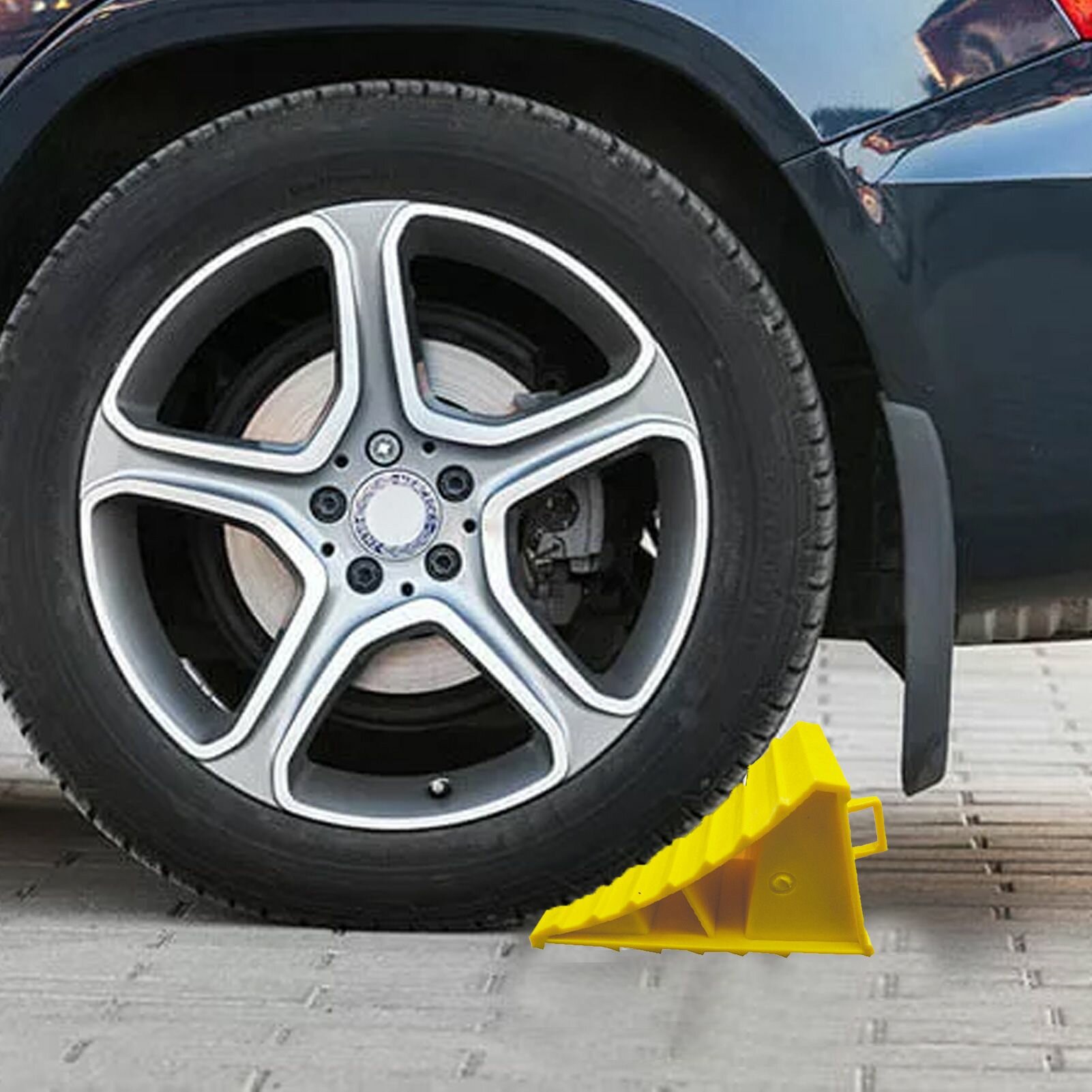 Треугольный противоскользящий колесный упор для парковки — клин для небольших автомобилей, седанов и автобусов, 1 шт, ABS