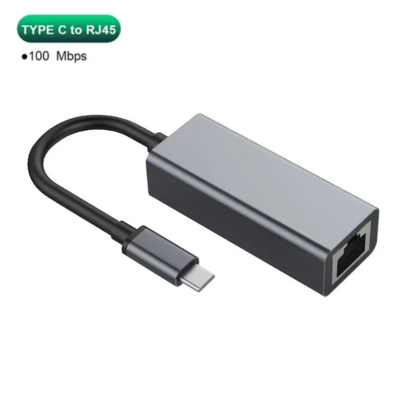 Адаптер Type-C to RJ45, 100 Mbps