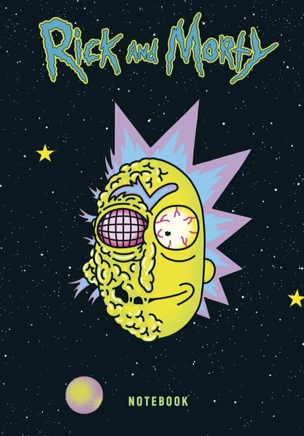 Блокнот Бомбора "Рик и Морти. Рик в космосе А5, 72 л, контентный блок, со стикерами"