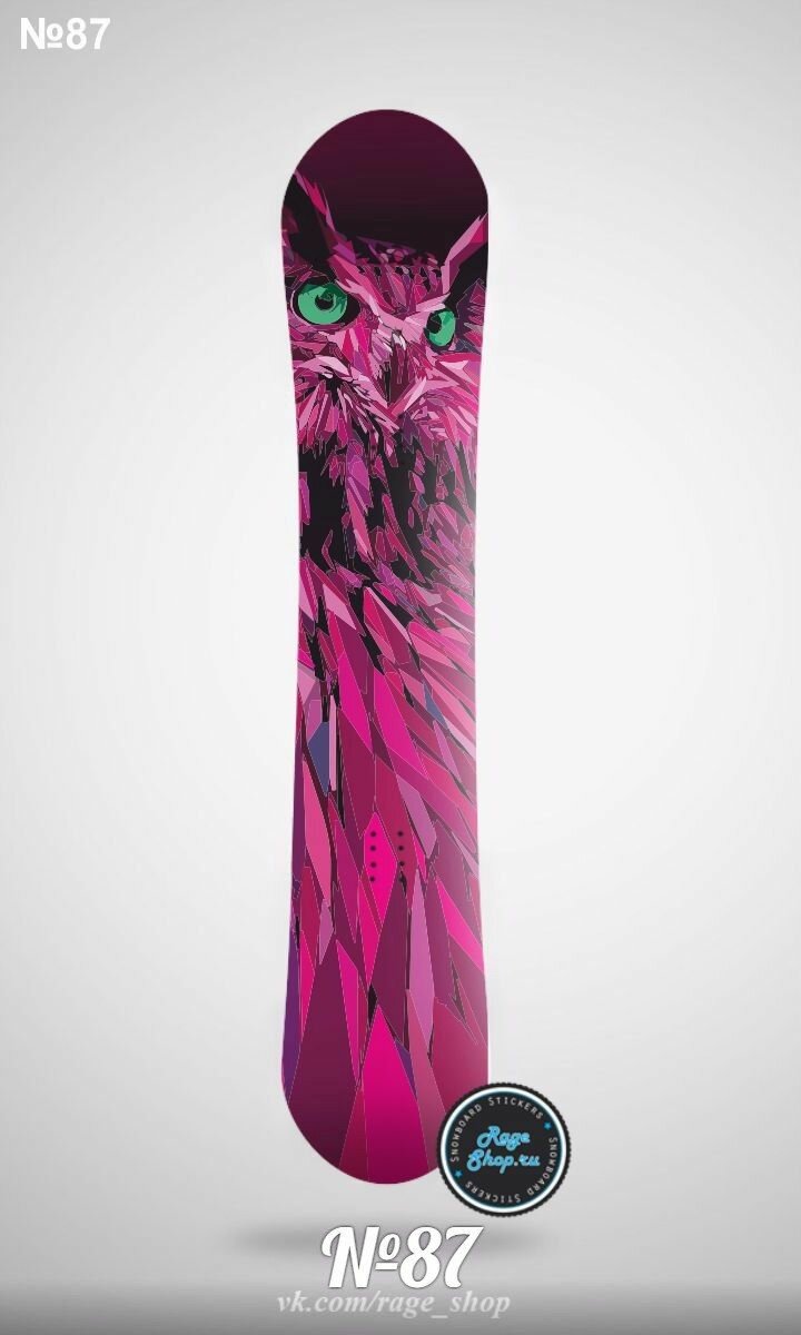 Наклейка на сноуборд полноразмерная водостойкая с ламинацией