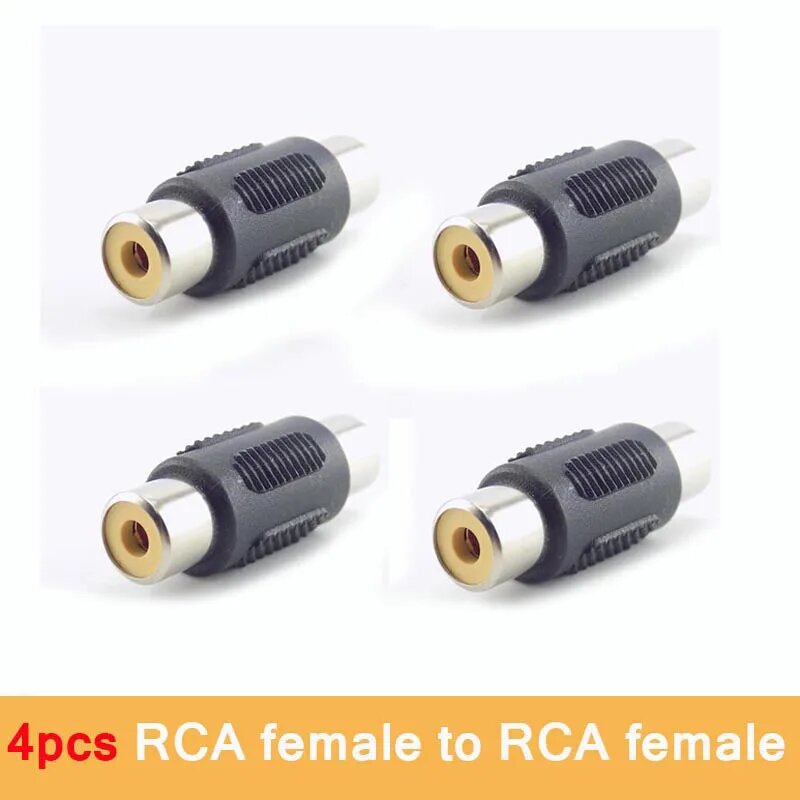 4шт RCA Female to RCA Female, Цвет: no.2