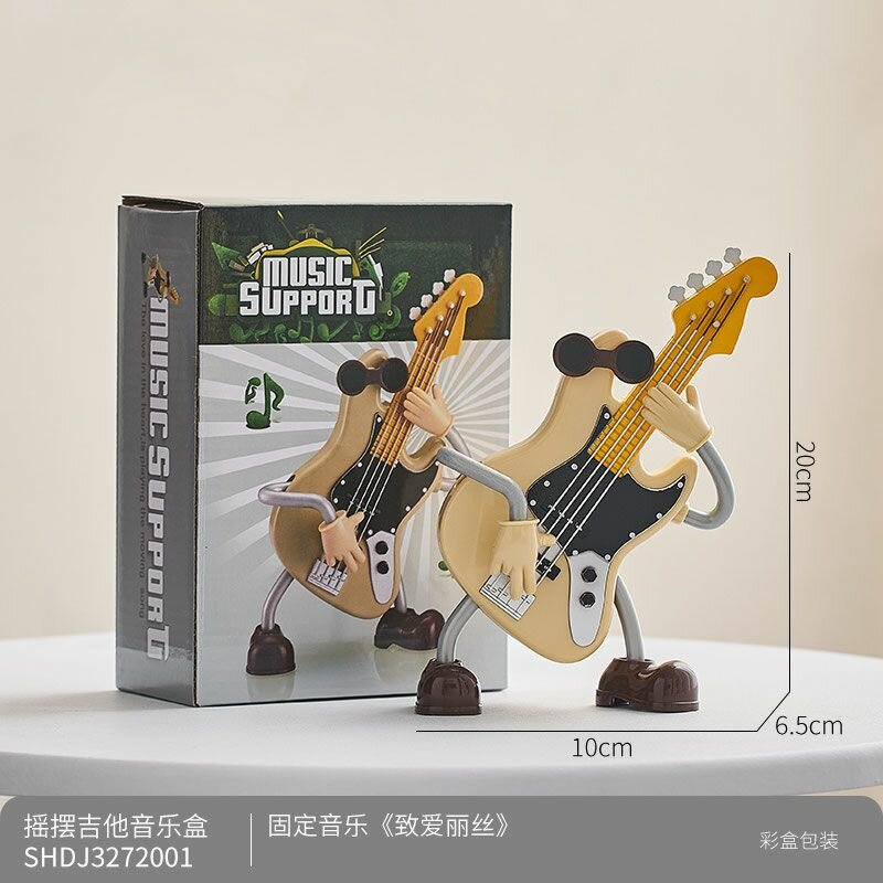 Креативное украшение в виде гитары для гостиной и рабочего стола, музыкальная шкатулка, подарок на день рождения для девочек.
