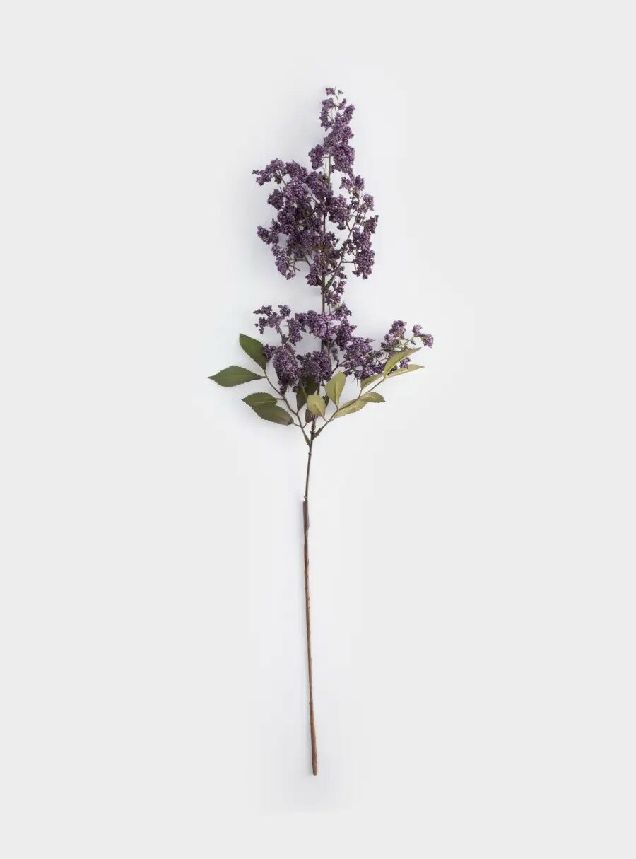 Ветка декоративная, 70 см, полиэтилен/металл, Сирень, Interior spring (Anna Lafarg)