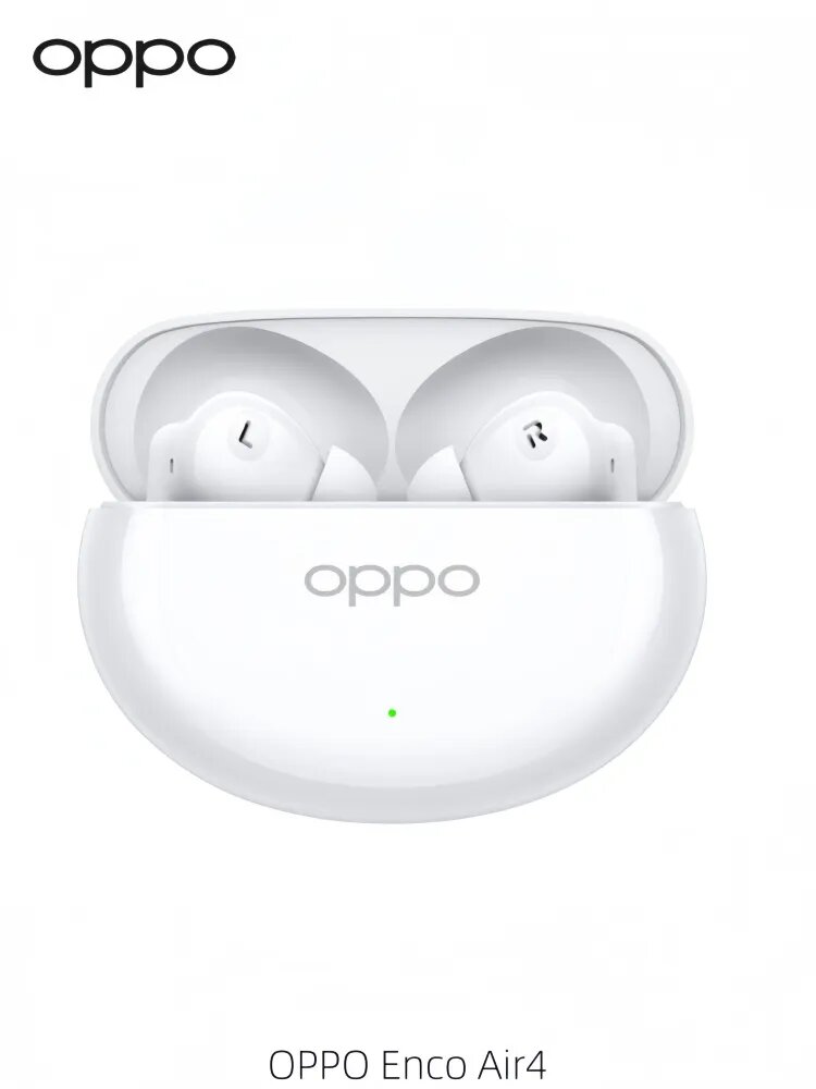 OPPO Наушники беспроводные с микрофоном OPPO Enco Air 4, Bluetooth, USB Type-C, белый