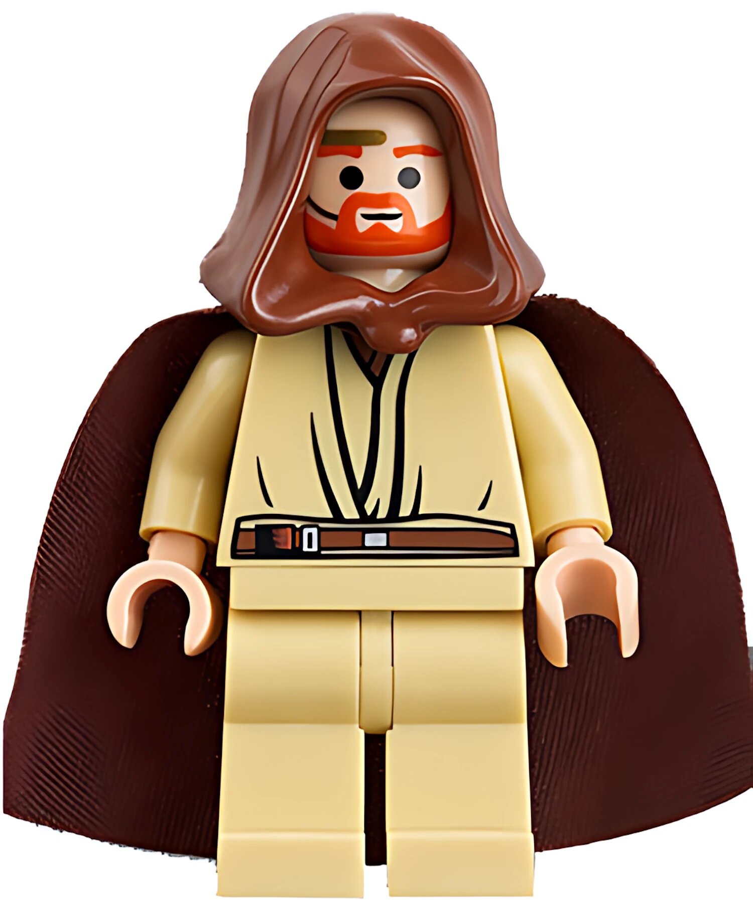 Минифигурка Lego Star Wars Obi-Wan Kenobi - Young, Light Nougat, Reddish Brown Hood and Cape, Gold Headset sw0234 U