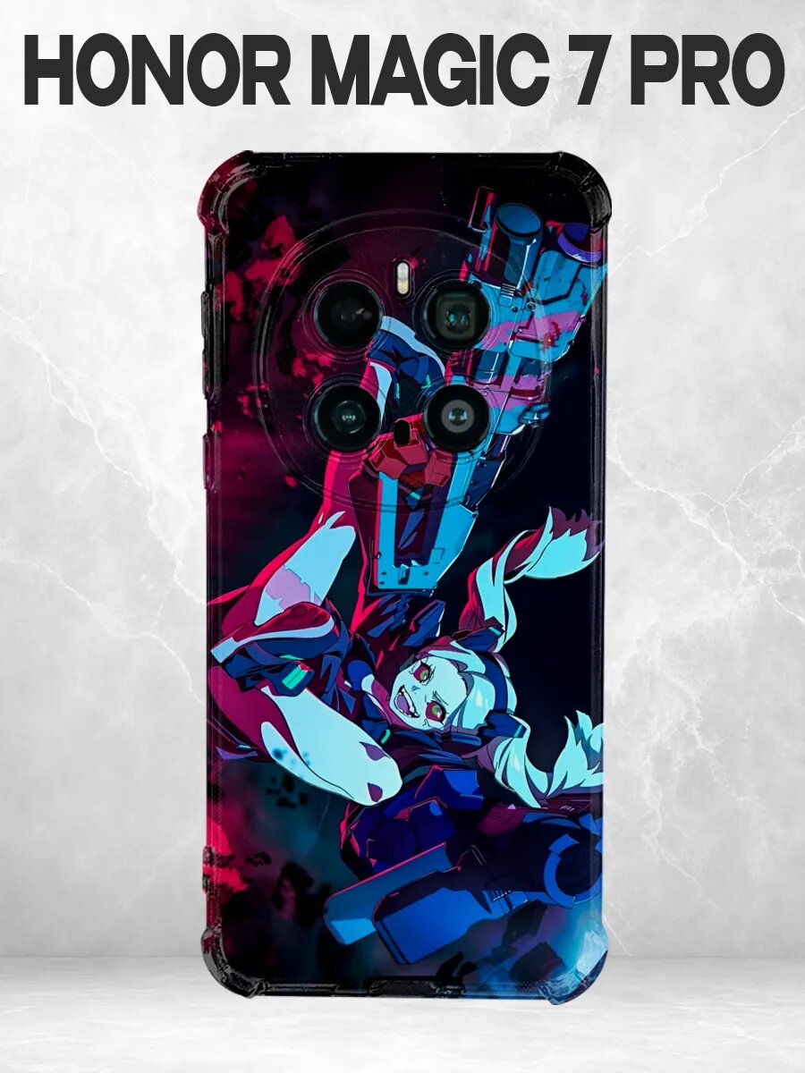 Чехол на Honor Magic 7 Pro киберпанк неон аниме