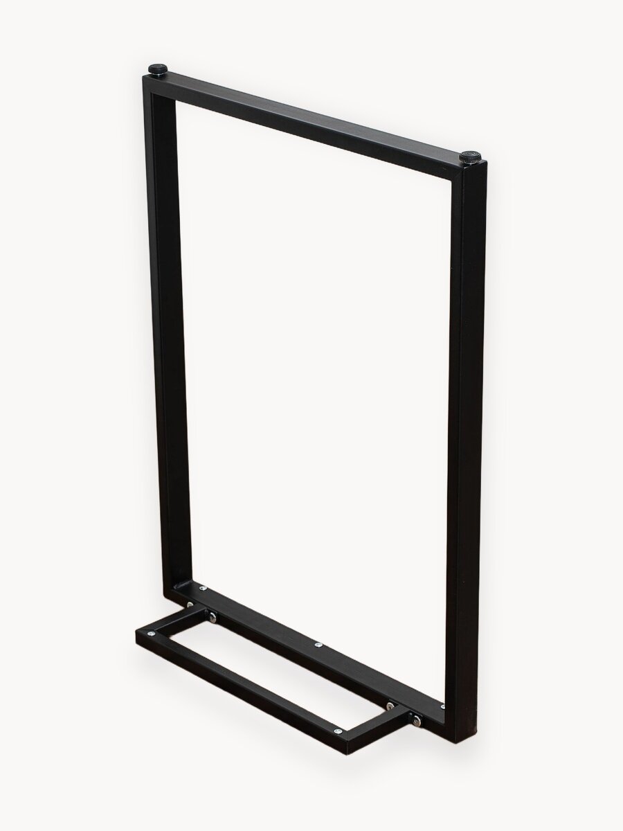 Подстолье "Тандем V2" (ножки-опора металлические) для стола в стиле лофт черное