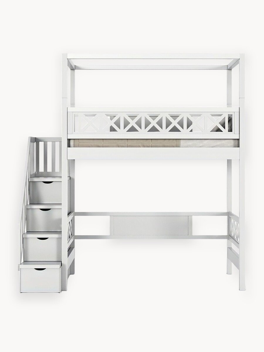 Кровать-чердак мебельная фабрика ДУБРАВА Прованс 97 x 255 x 250 см