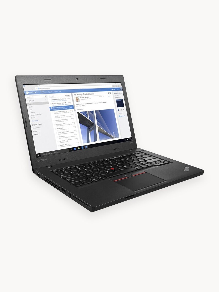 14"Ноутбук Lenovo Thinkpad L460 i5-6200u, 8 ГБ RAM, SSD 256ГБ, Windows 10, видеокарта AMD Radeon 330 (2ГБ), черное