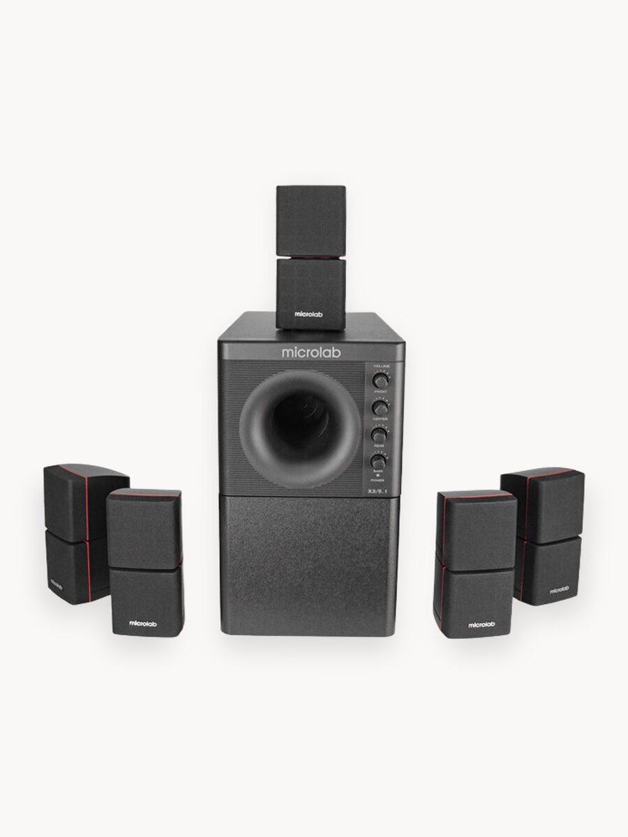 Акустическая система Microlab X3/5.1 BT черный, Bluetooth,5.1 c поддержкой: AC-3, DTS, THX