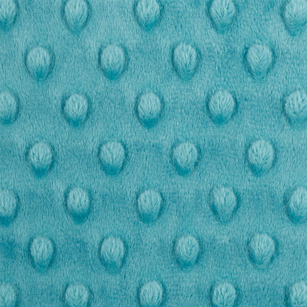 Ткань для игрушек, плюш "PEPPY" PEVD, 48x48см, 309г/кв. м, 100% полиэстер 25 сине-зеленый