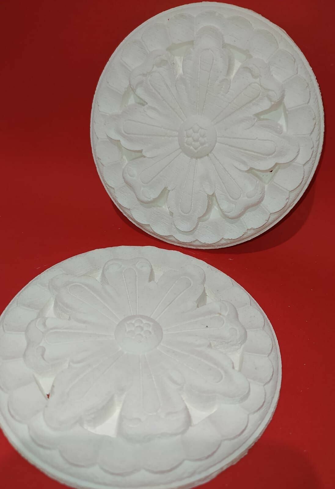 Заготовка из гипса под роспись D10 см цветок, 2 шт