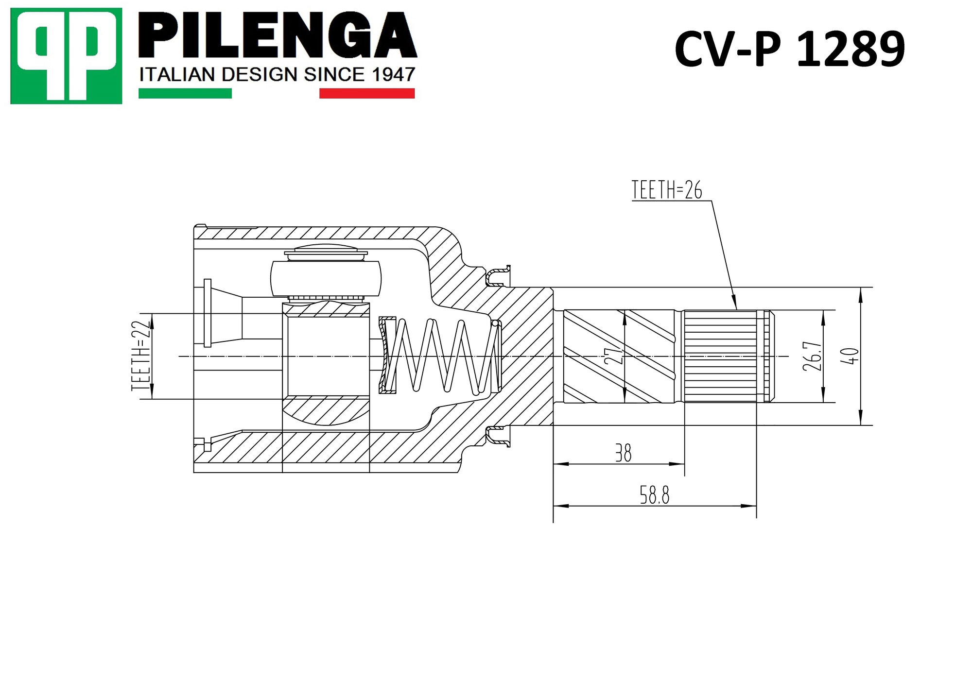 PILENGA cv-p1289 (CVP1289) pilenga шрус передний внутренний левый правый lada