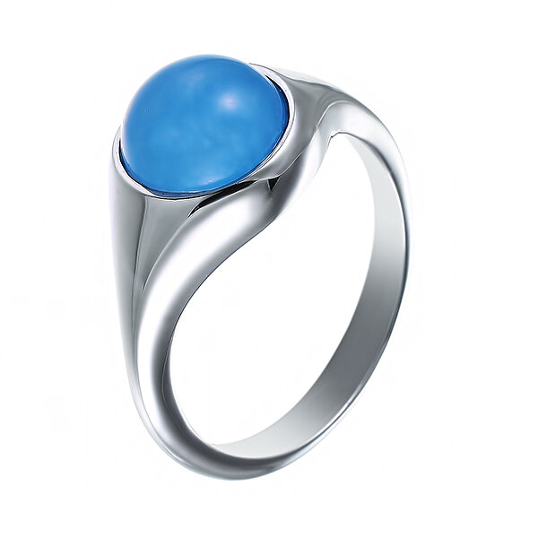 Кольцо, серебро, 925 проба, халцедон