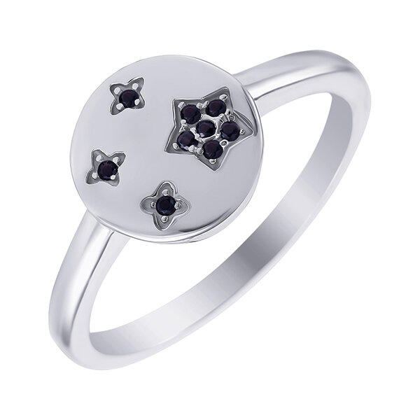 Кольцо, серебро, 925 проба, фианит