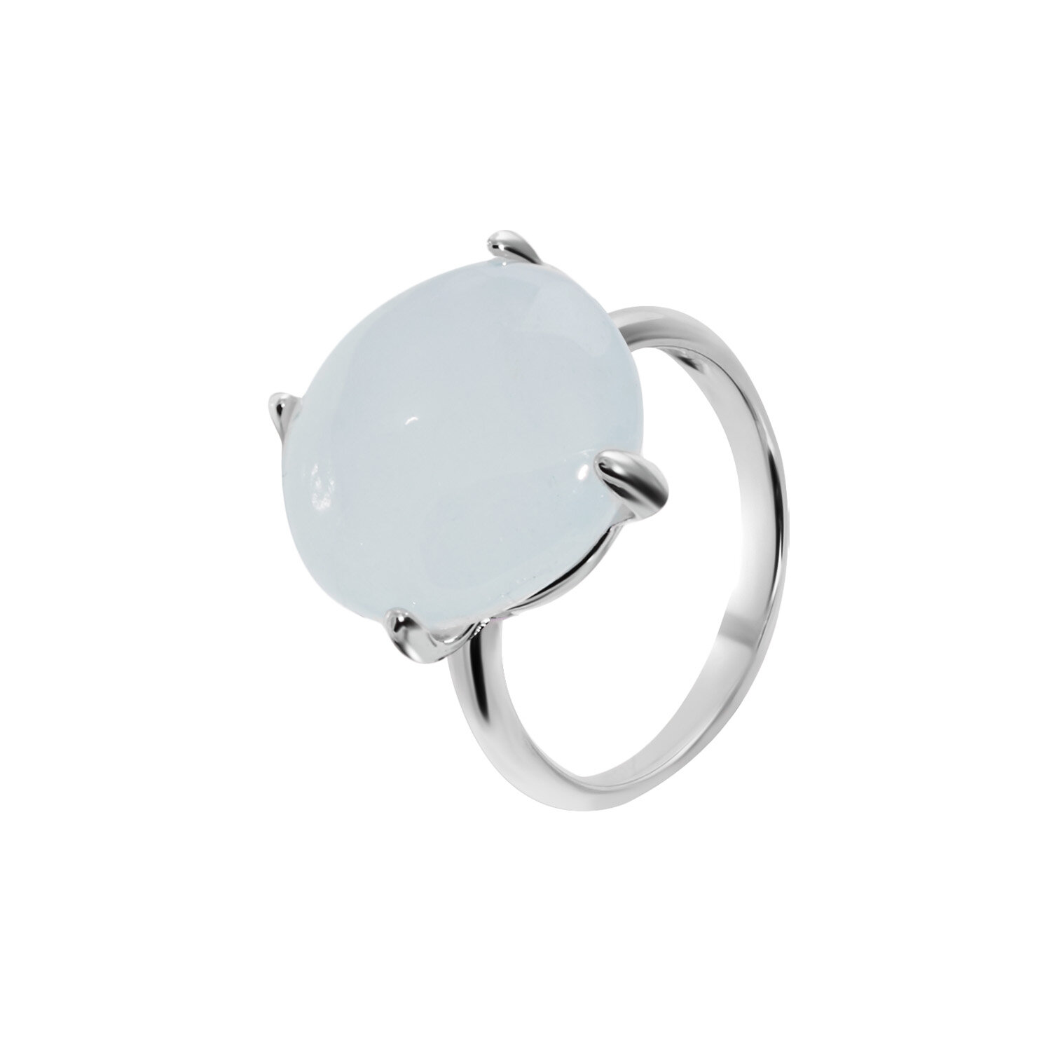 Кольцо, серебро, 925 проба, аквамарин