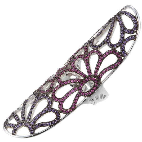 Кольцо, серебро, 925 проба, фианит