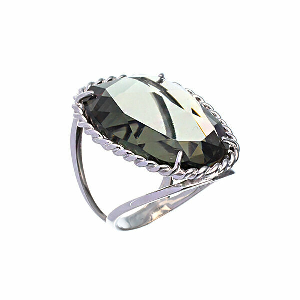 Кольцо, серебро, 925 проба, стекло