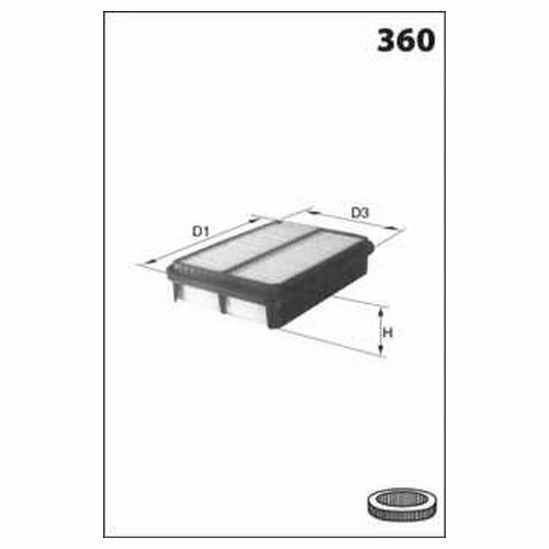 Фильтр воздушный Mecafilter ELP3768 для Honda Accord IV, V, Integra